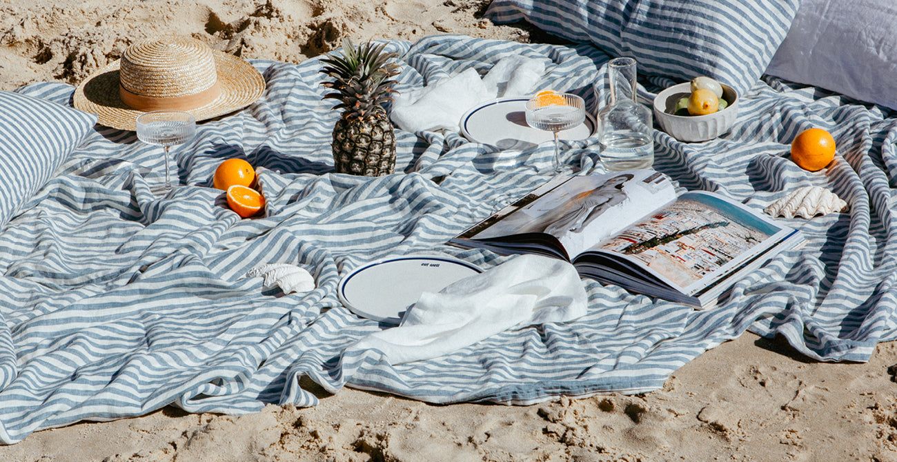 Blog Introducing Marine Blue Stripe Dining + New Wear – I Love Linen