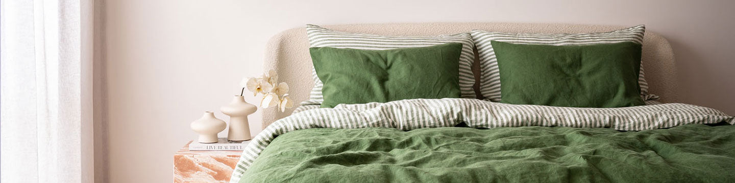 Ivy Stripe French Flax Linen Bedding – I Love Linen