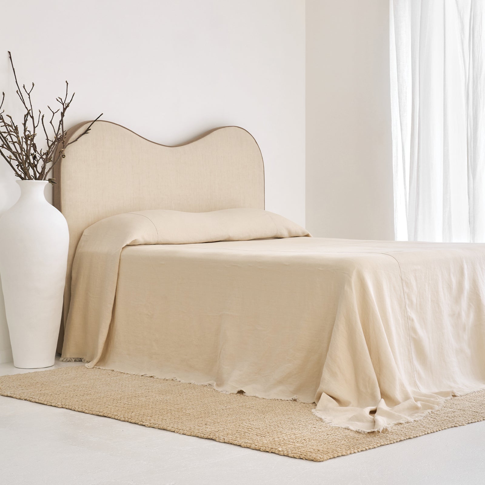 French Flax Linen Heavy Bedcover in Creme – I Love Linen