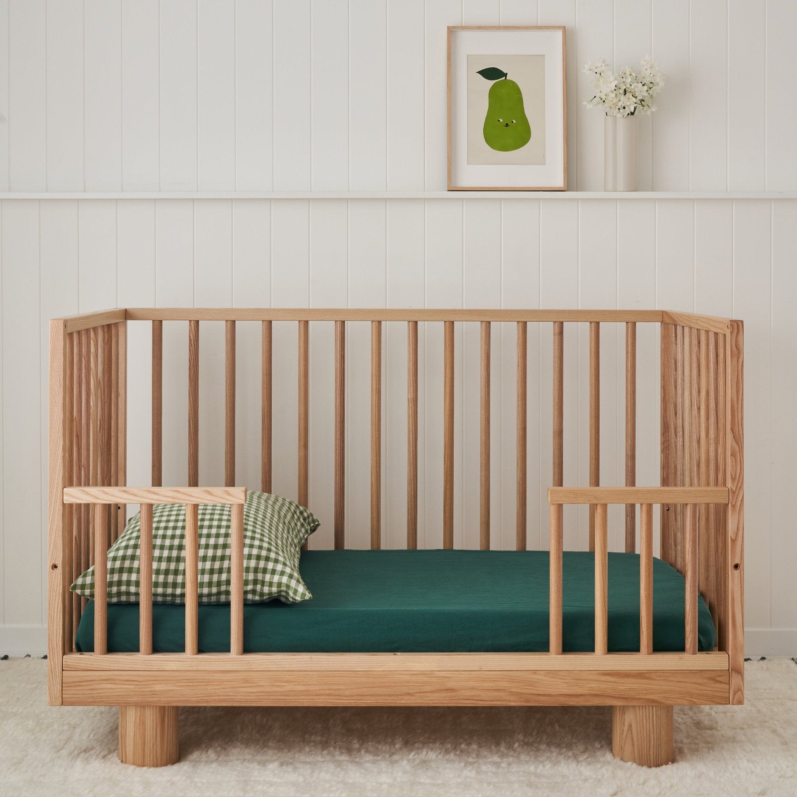 French Flax Linen Cot Sheet in Jade – I Love Linen