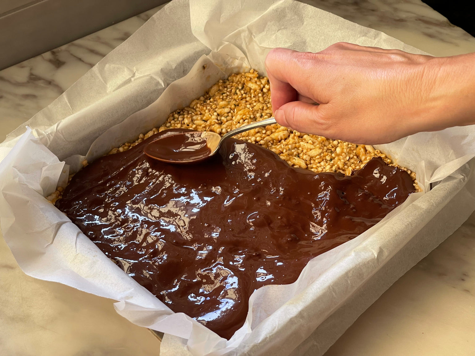 Chocolate Peanut Butter Slice by Jessica Prescott – I Love Linen