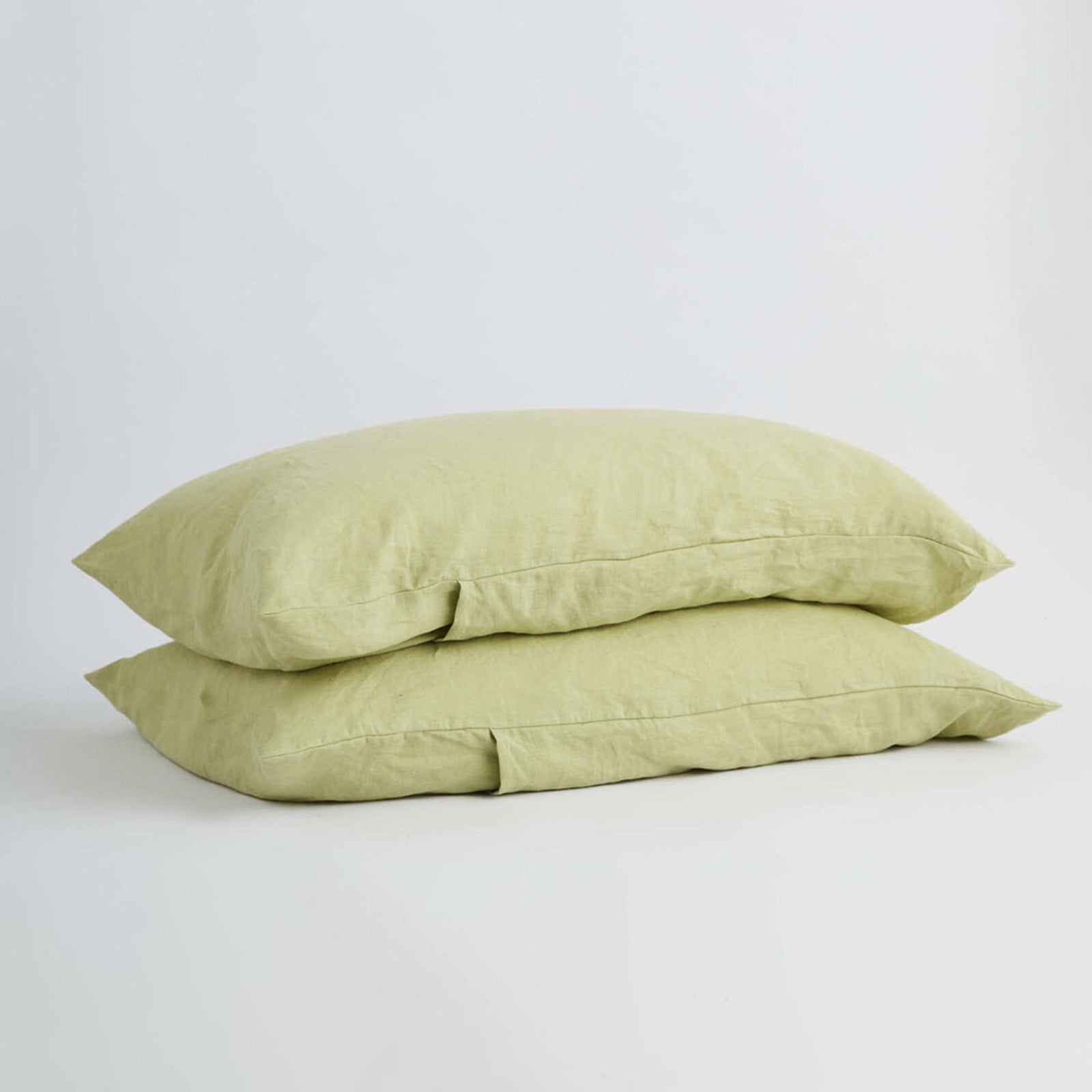 French Flax Linen Pillowcase Set in Matcha – I Love Linen