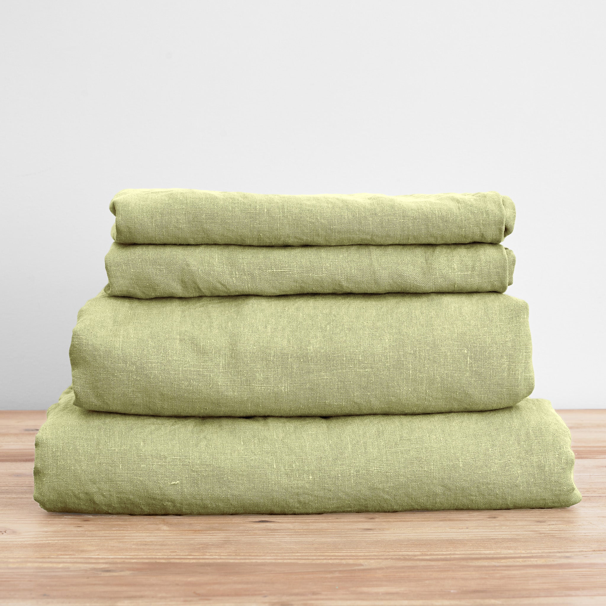 French Flax Linen Sheet Set in Matcha – I Love Linen