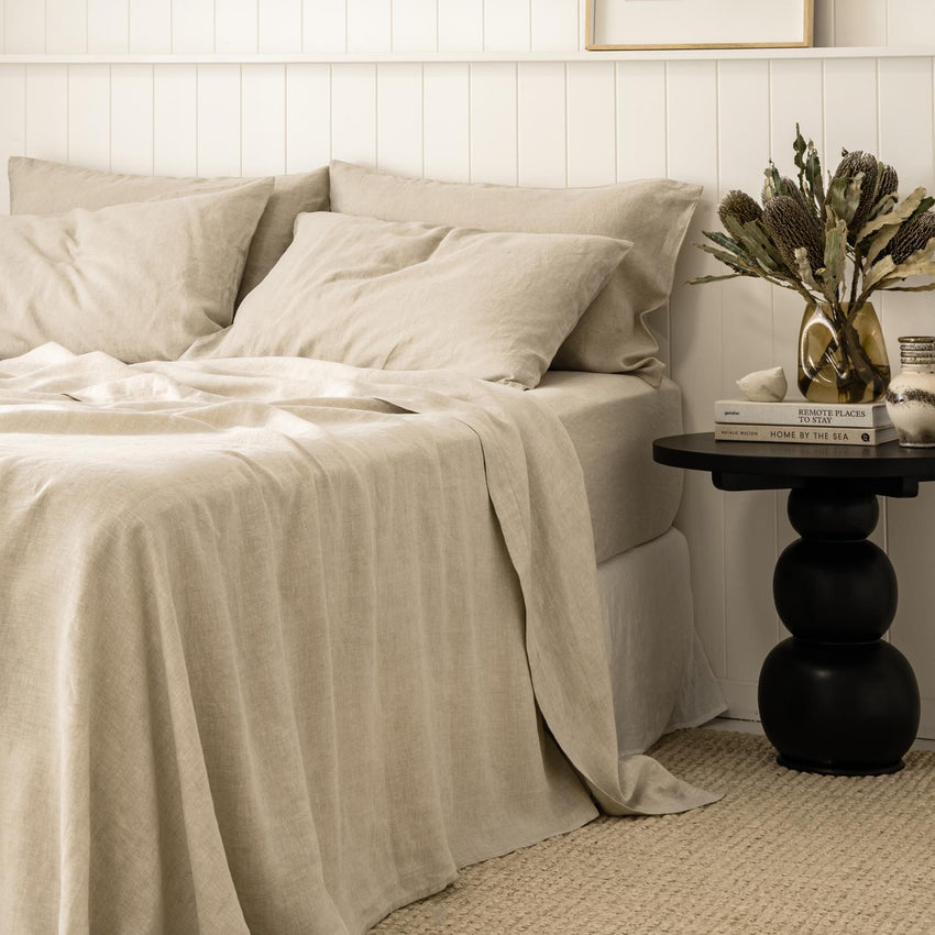 French Flax Linen Sheet Set in Natural – I Love Linen