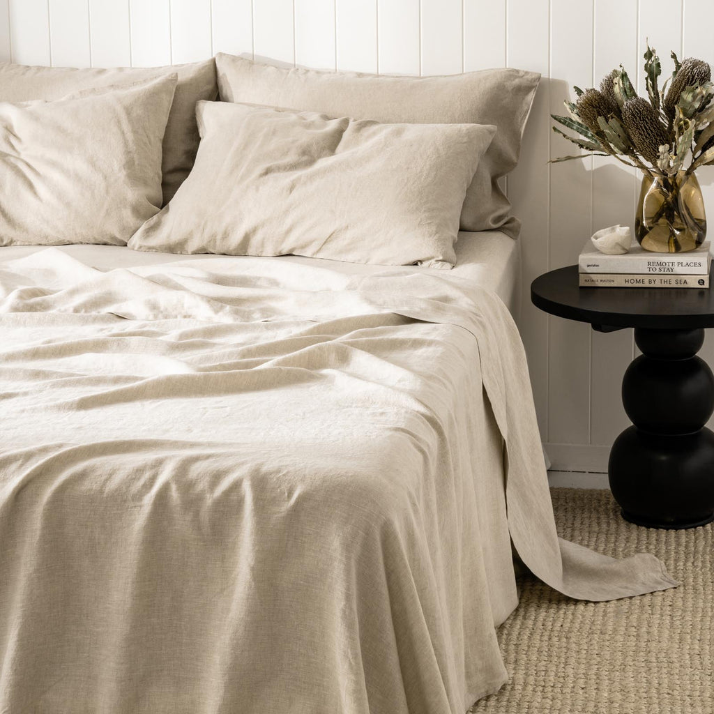 French Flax Linen Sheet Set in Natural – I Love Linen