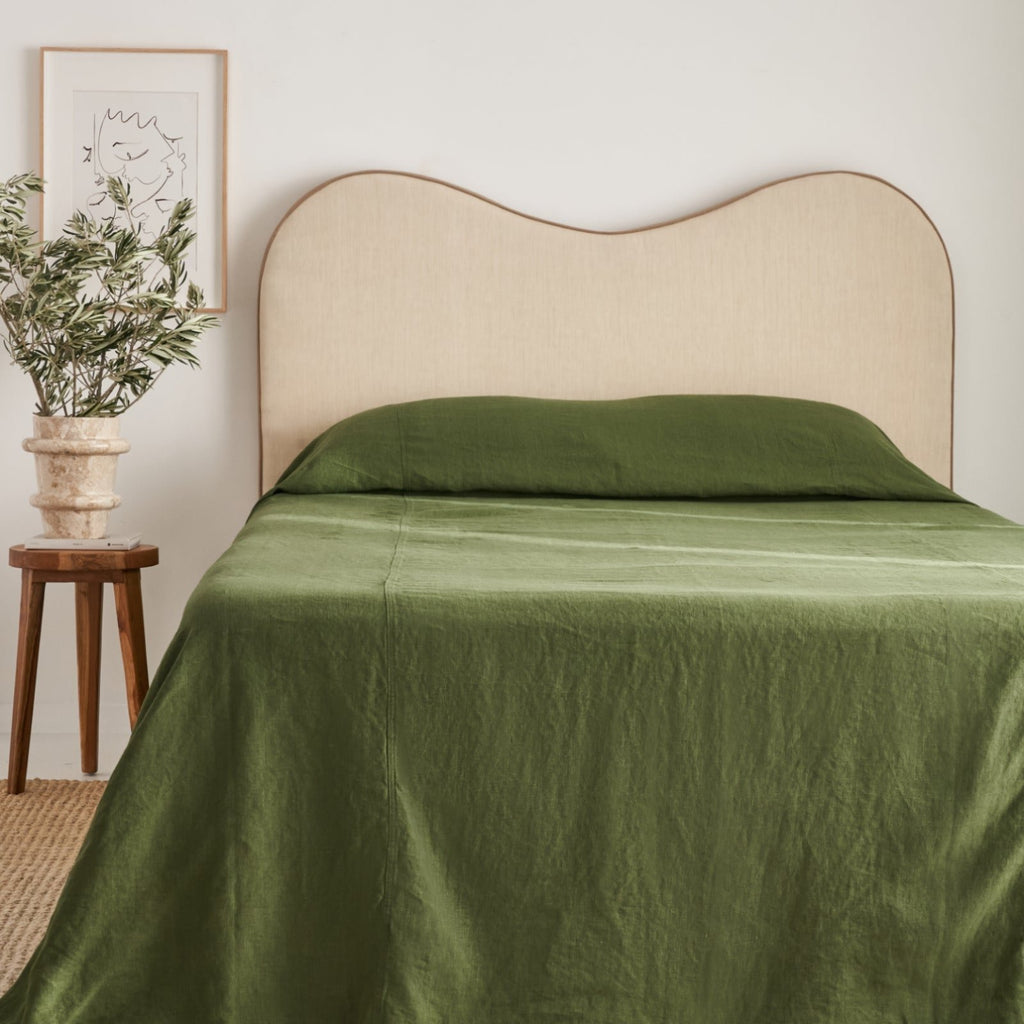 French Flax Linen Heavy Bed Cover in Forest – I Love Linen