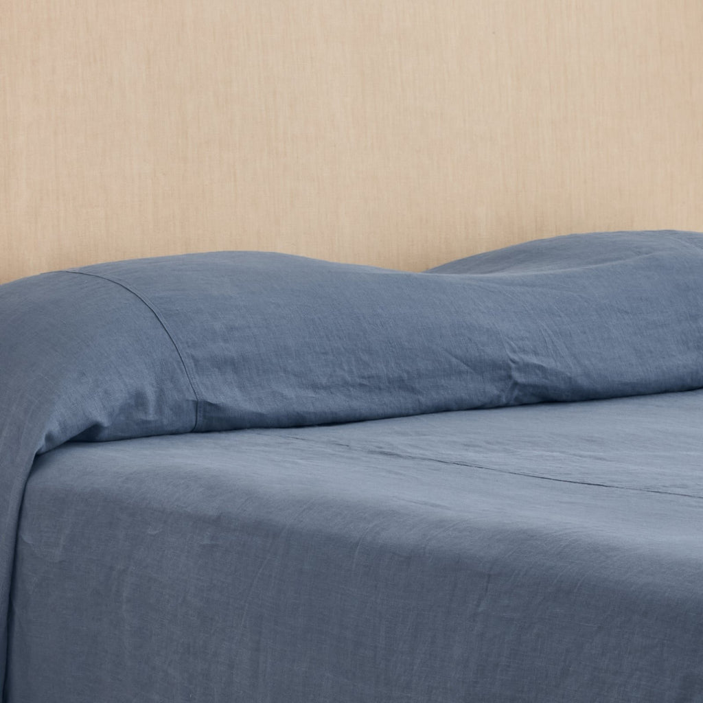 French Flax Linen Heavy Bed Cover in Ocean – I Love Linen