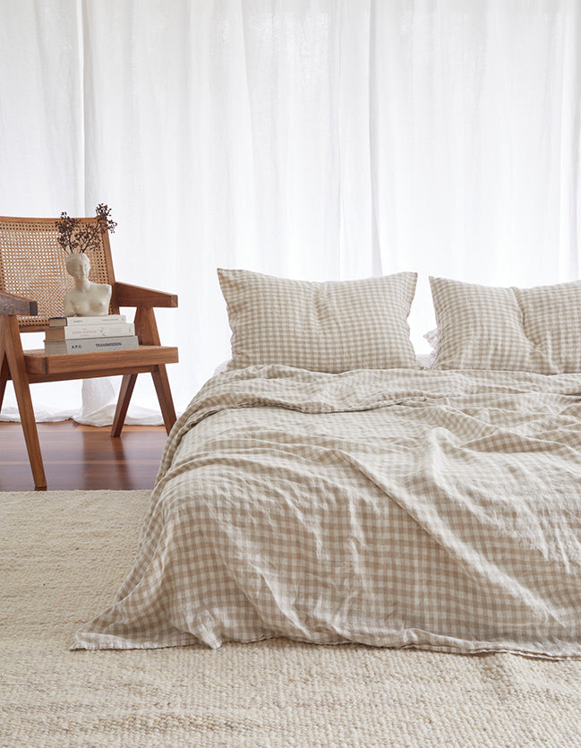 Beige Gingham French linen Lookbook – I Love Linen