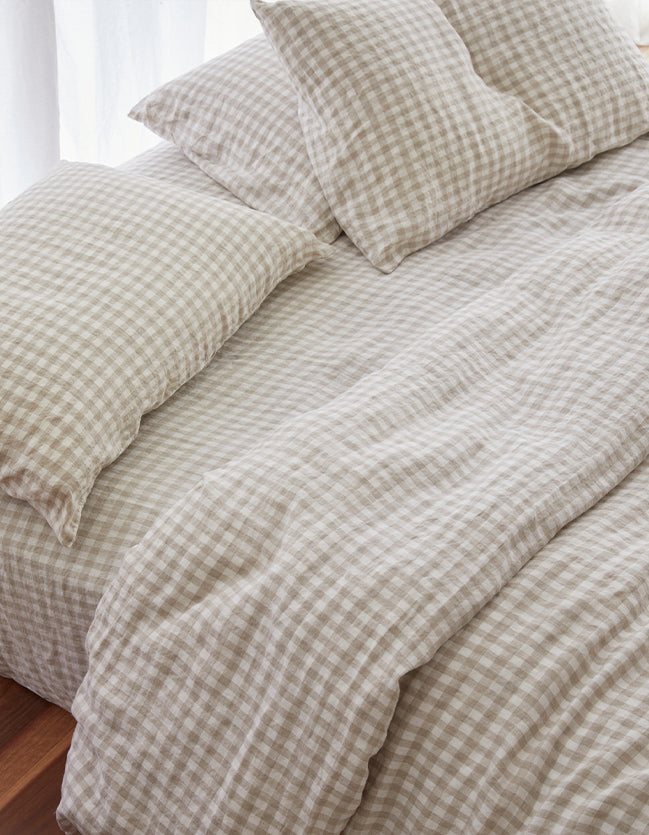 Beige Gingham French linen Lookbook – I Love Linen