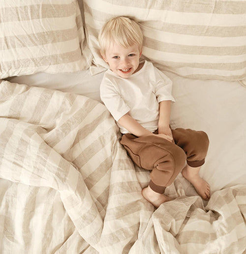 Natural Thick Stripe – I Love Linen