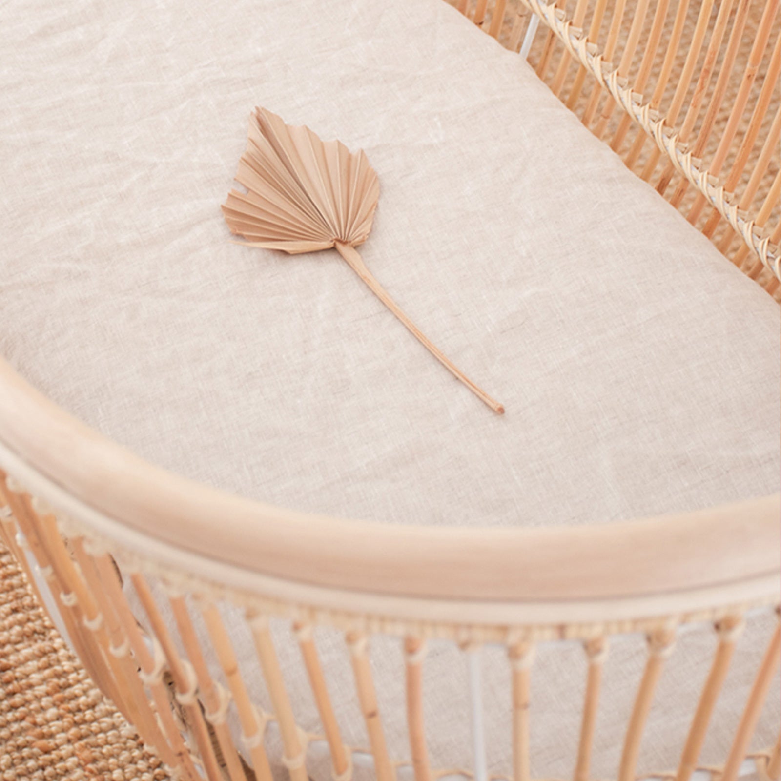 French Flax Linen Bassinet Sheet in Natural – I Love Linen